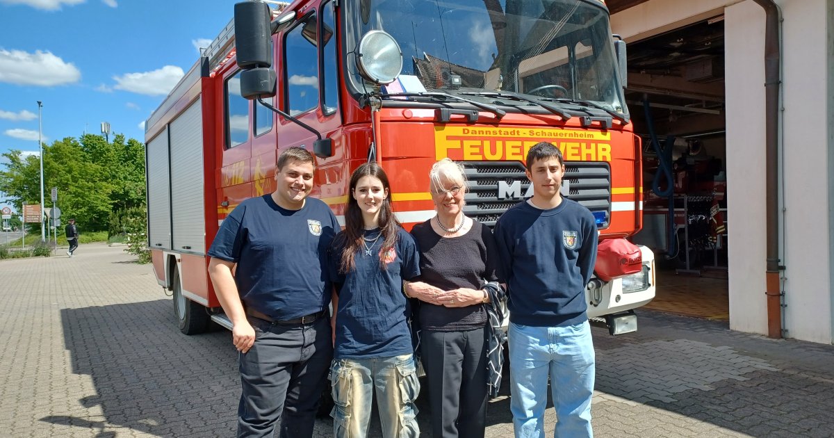 Edeltraud Orth hat ein großes Herz für die Jugendfeuerwehr Dannstadt ...