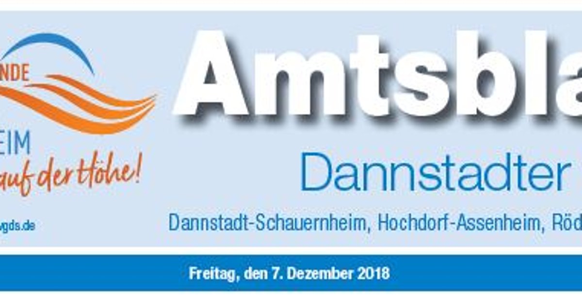 Amtsblatt Dannstadter Höhe | VG Dannstadt-Schauernheim